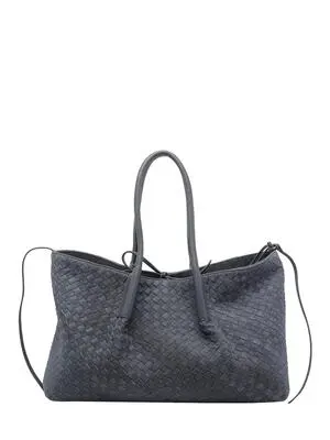 Bottega Veneta Large Pinacoteca Woven Tote Bag - Gray