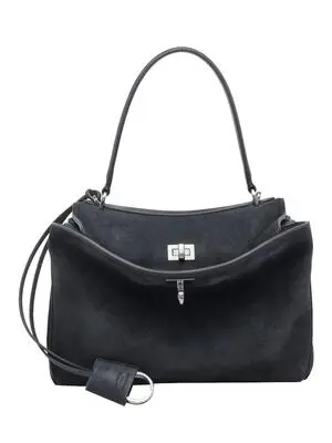 Balenciaga Small Suede Rodeo Handbag - Gray