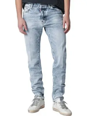 Dsquared2 Vintage Effect Stretch Denim Jeans - Blue