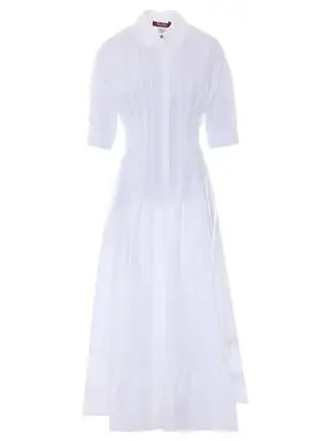 Max Mara Max Mara Studio Cotton Poplin Dress White