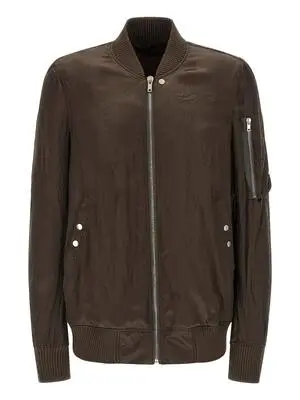 Rick Owens Classic Flight Bomber Jacket - Brown