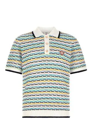 Casablanca Tuck Stitch' Polo Shirt - Multicolor
