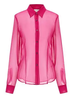DRIES VAN NOTEN DRIES VAN NOTEN Cloudy Semi-Transparent Silk Muslin Shirt