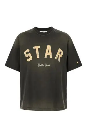 GOLDEN GOOSE Logo T-shirt - Gray