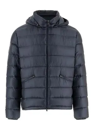 Herno Removable Hooded Quilted Jacket - Blue
