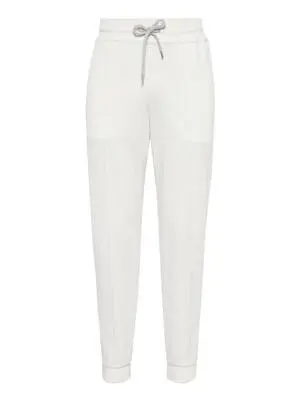 Brunello Cucinelli BRUNELLO CUCINELLI Linen Pinstriped Twill Pants Multicolor