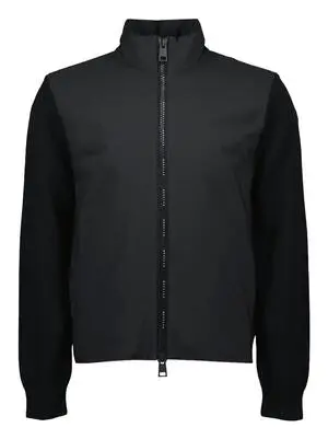 Moncler Collared Zip-up Cardigan - Black