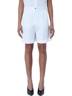 Max Mara High-waist Pleated Tailored Shorts - White