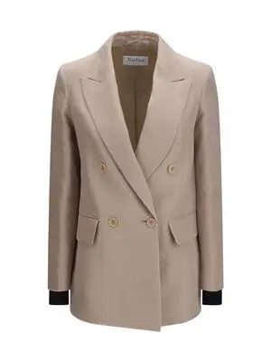 Max Mara Feltro Silk Blazer - Cream