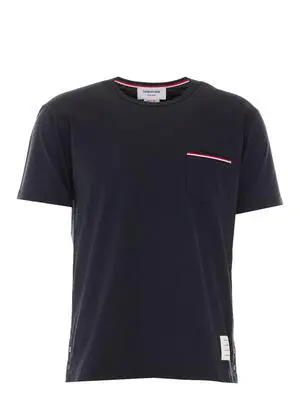 Thom Browne Stripe Logo T-shirt - Blue