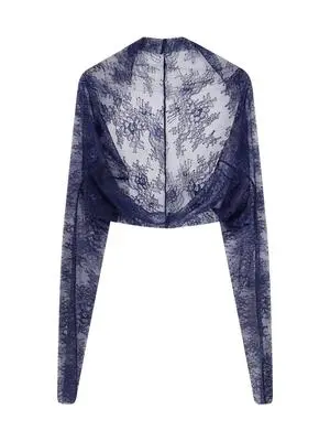Alberta Ferretti Blue Lace Shrug - Multicolor