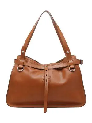 Miu Miu Miu Miu Leather Shoulder Bag Brown