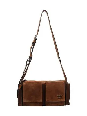 Miu Miu Suede Crossbody Bag - Brown