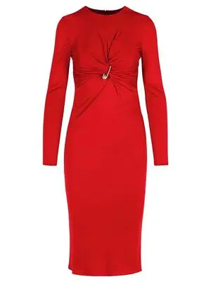Versace VERSACE Medusa Viscose Dress Red