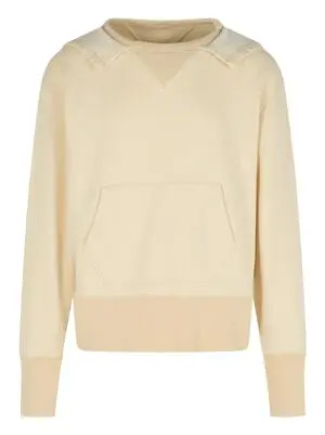 MAISON MARGIELA Distressed Cotton Hoodie - Cream
