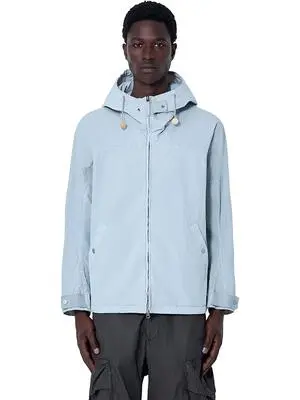 Stone Island Hooded Technical Fabric Windbreaker Jacket - Gray