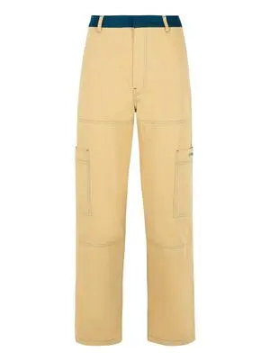 Off-White Cotton Cargo Pants - Cream