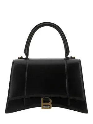 Balenciaga Leather Hourglass Handbag - Black