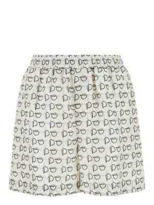Burberry Printed Silk Shorts - Multicolor
