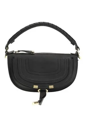 Chloé Chloé Marcie Mini Shoulder Bag In Smooth Calfskin Black