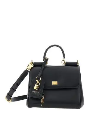 Dolce & Gabbana Handbag 'my Sicily Piccola' With Padlock Detail And Adjustable And Removable Shoulder In Leather Strap For - Multicolor