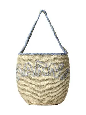 Marni MARNI Woven Raffia Hobo Bag Multicolor