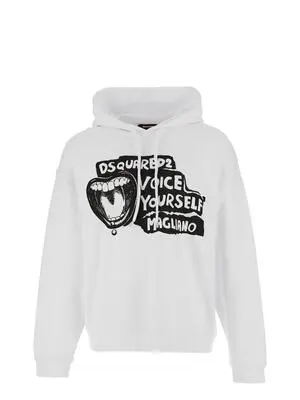 Dsquared2 X Magliano Cotton Hoodie With Maxi Print - Multicolor