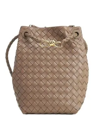 Bottega Veneta Small Andiamo Bucket Bag - Cream