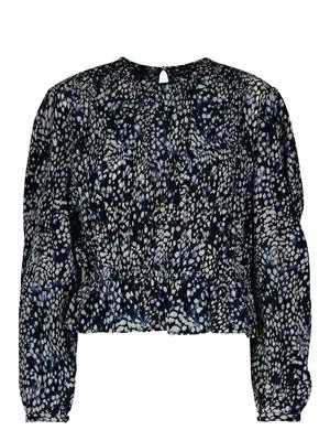 Isabel Marant Étoile ISABEL MARANT Gelina Silk Blend Blouse Blue