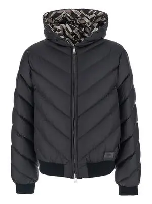 Fendi Reversible Puffer Jacket With Ff Motif - Multicolor