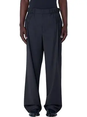 KIKO KOSTADINOV Elasticated Waist Tailored Wool Trousers - Brown