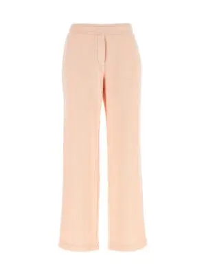 Dolce & Gabbana Logo Embroidered Wide-leg Joggers - Pink