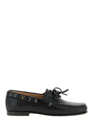 Valentino Garavani Palm Avenue Boat Shoe - Black