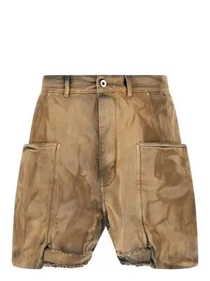 Rick Owens Stefan Cargo Denim Shorts - Cream