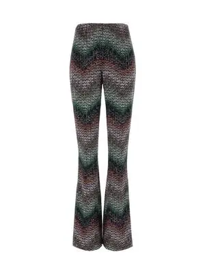Missoni Embroidered Viscose Blend Flared Pants - Multicolor