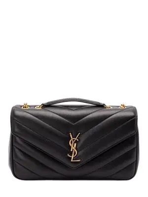 Saint Laurent Saint Laurent Quilted Lambskin Shoulder Bag Black