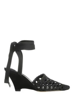Jacquemus High Espadrilles With Ankle Tie Fastening - Black