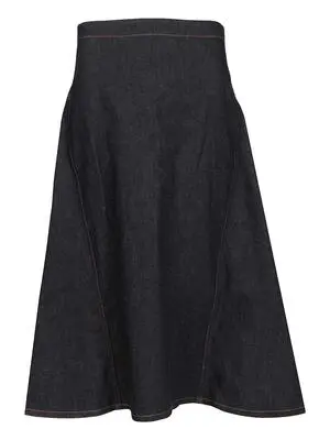 Jacquemus Mid-rise Godet Denim Skirt - Blue