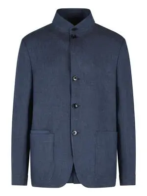 ZEGNA ZEGNA Linen Jacket With Band Collar