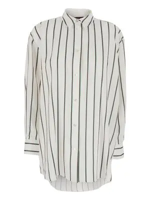 Gucci GUCCI Jacquard Silk Shirt With Web Motif Multicolor