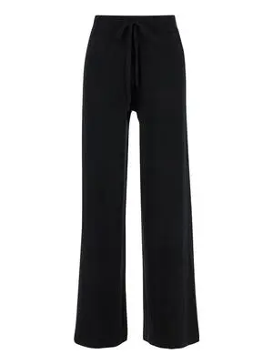 P.a.r.o.s.h Black Relaxed Fit Drawstring Fabric Pants - Multicolor