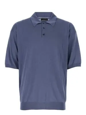 Prada Air Force Silk Polo Shirt - Blue