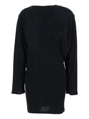 Jacquemus La Robe Mistral Crew Neck Dress With Open Back - Black
