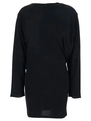 Jacquemus JACQUEMUS La Robe Mistral Crew Neck Dress With Open Back Black