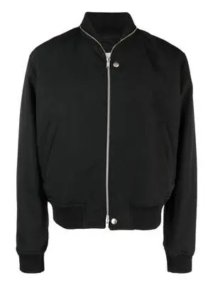JIL SANDER Wool Bomber Jacket - Black