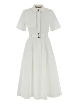 Burberry Poplin Shirt Dress - White