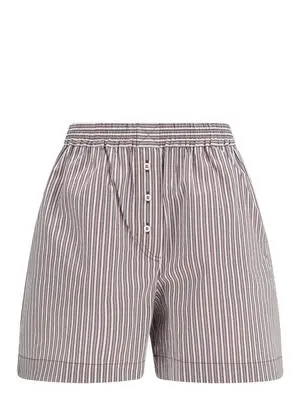 Brunello Cucinelli Striped Silk Boxer Shorts - Multicolor