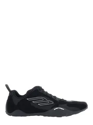Balenciaga Balenciaga Monday Ultra Low Top Sneakers With Logo Detail And Corduroy Panels Black