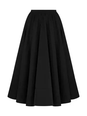 Dior Flared Silk Midi Skirt - Multicolor