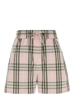 Burberry Embroidered Poplin Shorts - Multicolor
